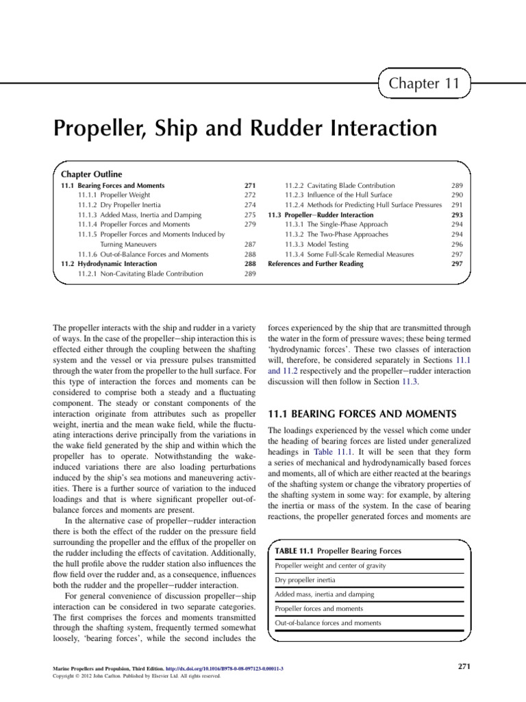 Chapter 11 Propeller Ship and Rudder Inte 2012 Marine Propellers and ...