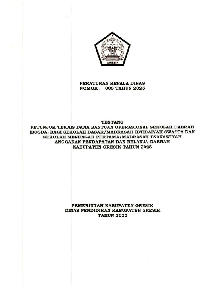 Perka Bosda SD 2025 | PDF