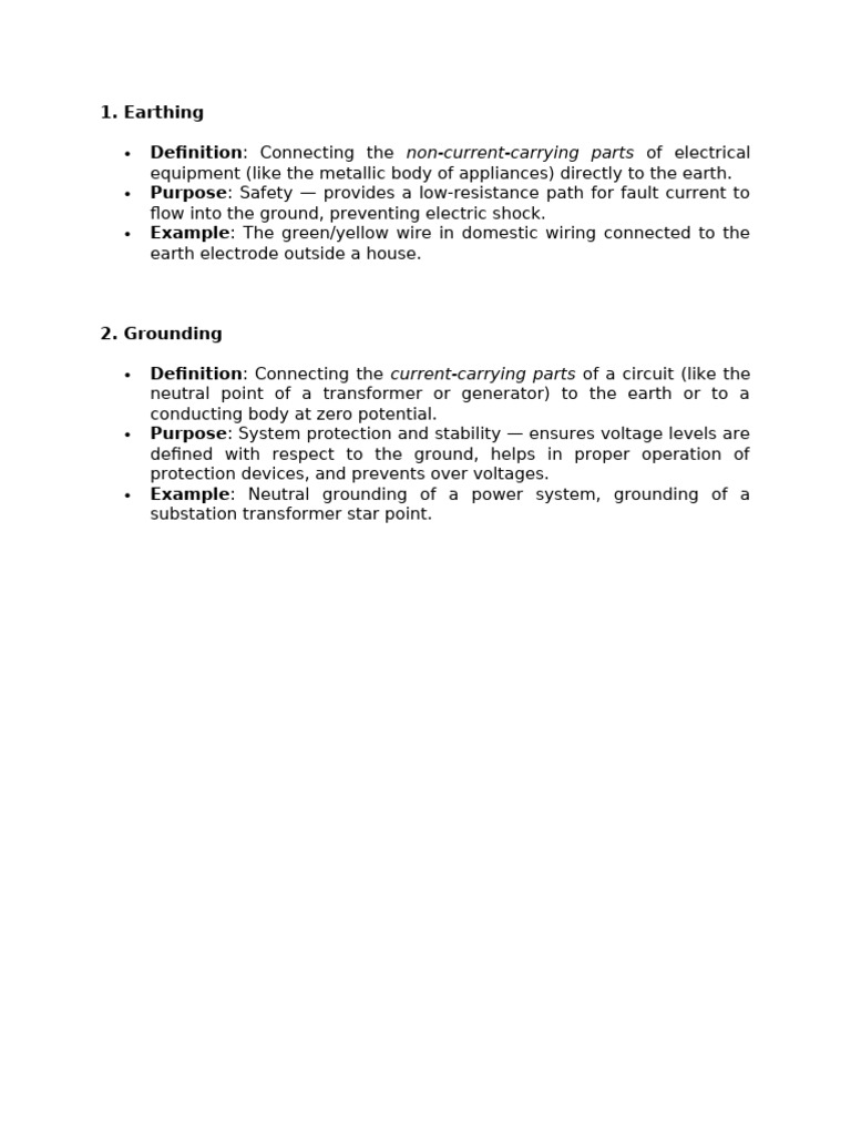 Earthing vs. Grounding Explained | PDF