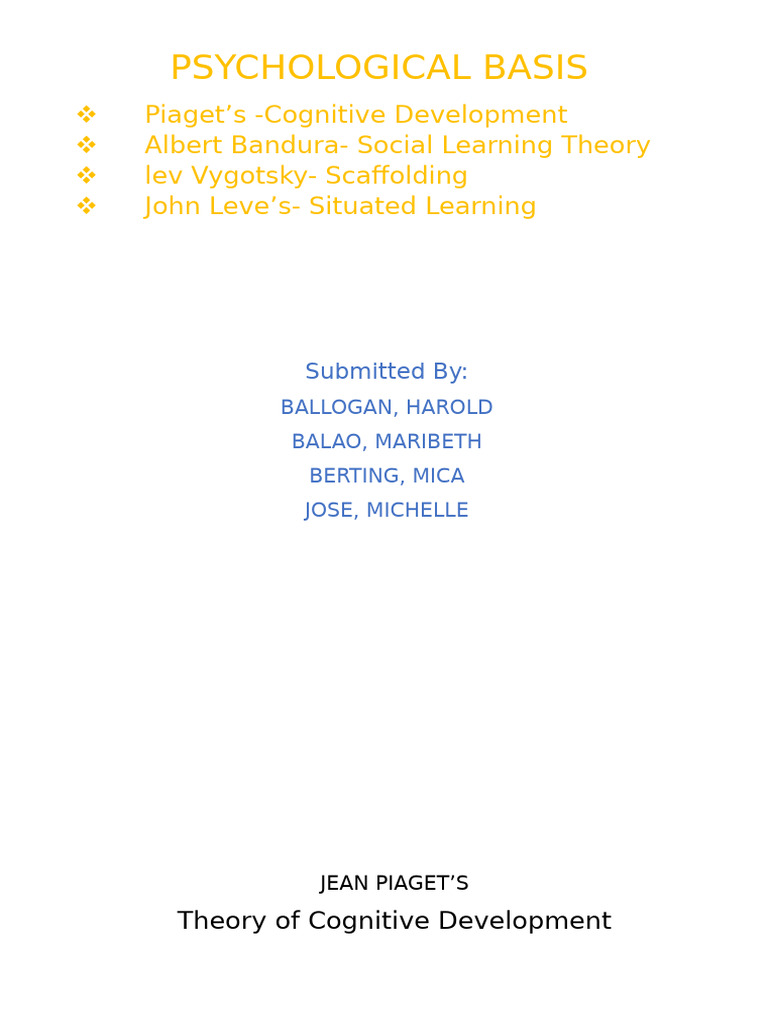 Psychological Basis (FTC 121) | PDF