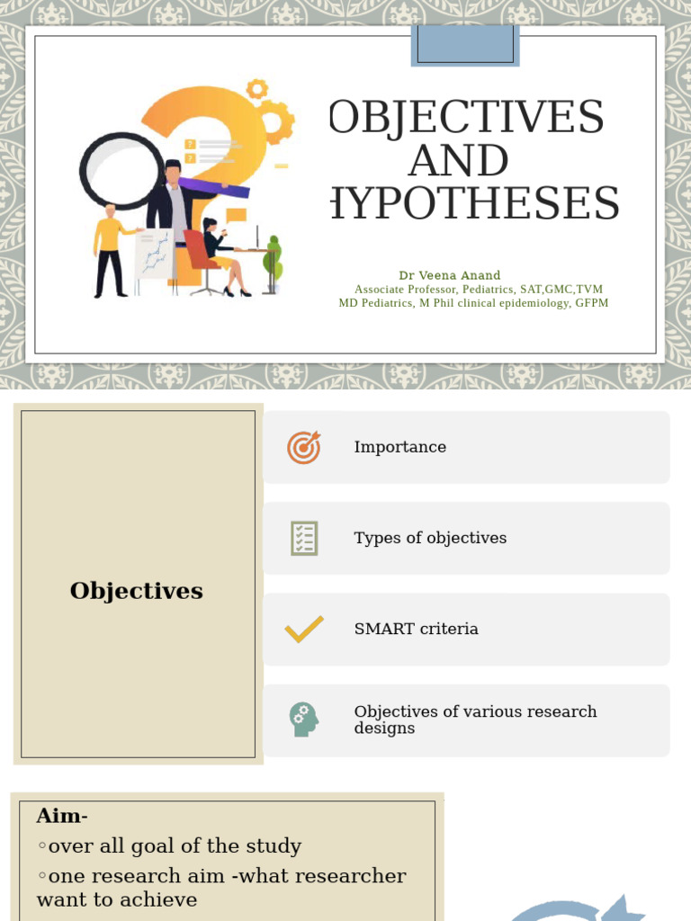 Research Objectives and Hypotheses Guide | PDF | Hypothesis | Null ...