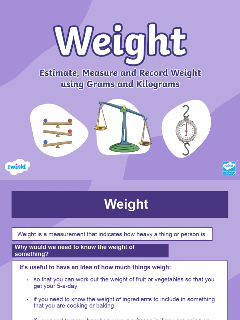 Understanding Weight: Grams vs. Kilograms | PDF | Weighing Scale | Weight