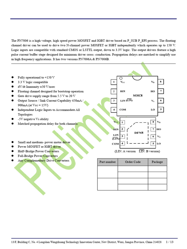 PN7006 | PDF | Logic Gate | Mosfet