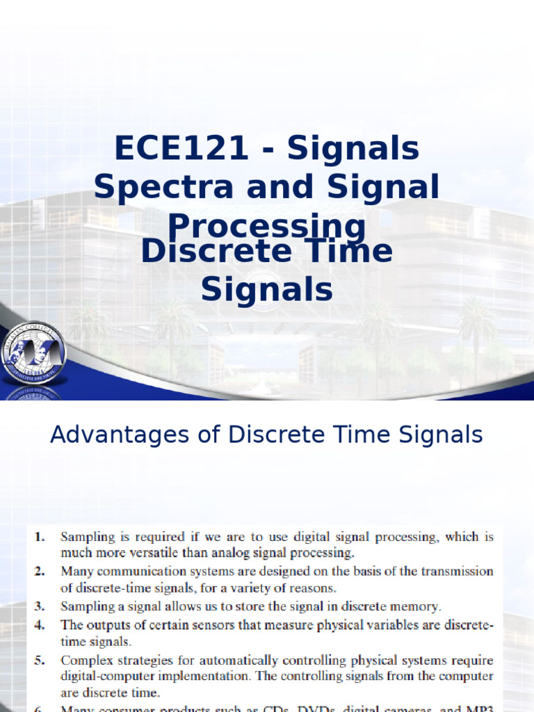 3-Discrete Time Signals | PDF