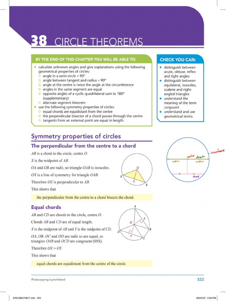 CH 38 Circle Theorm | PDF