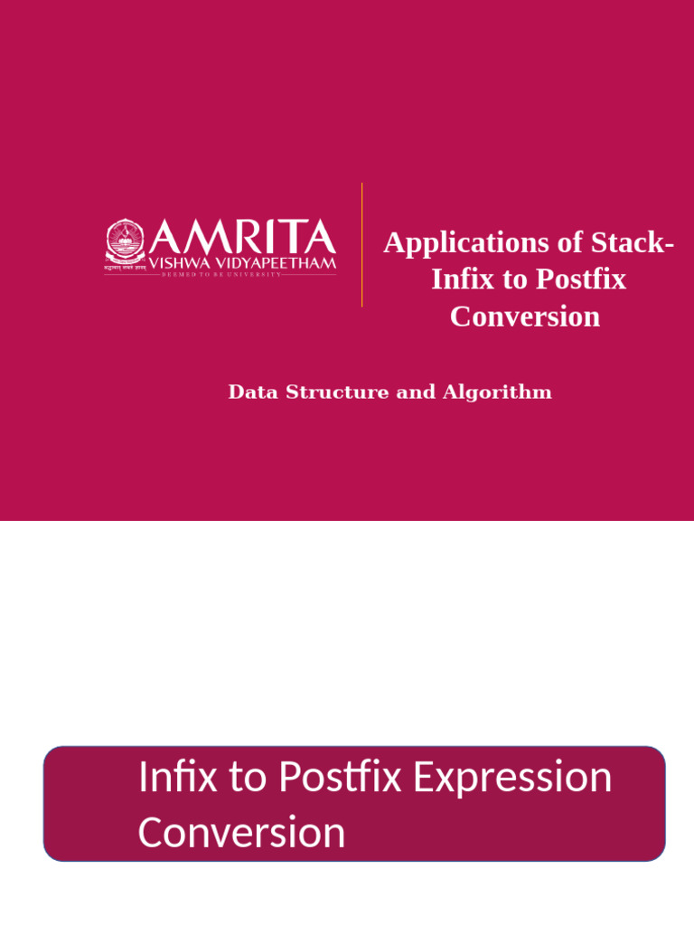 6.infix To Postfix Expression | PDF | Mathematics | Mathematical Notation