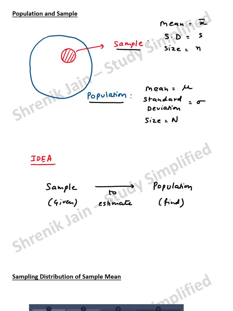 14) Sampling Distribution of Sample Mean | PDF