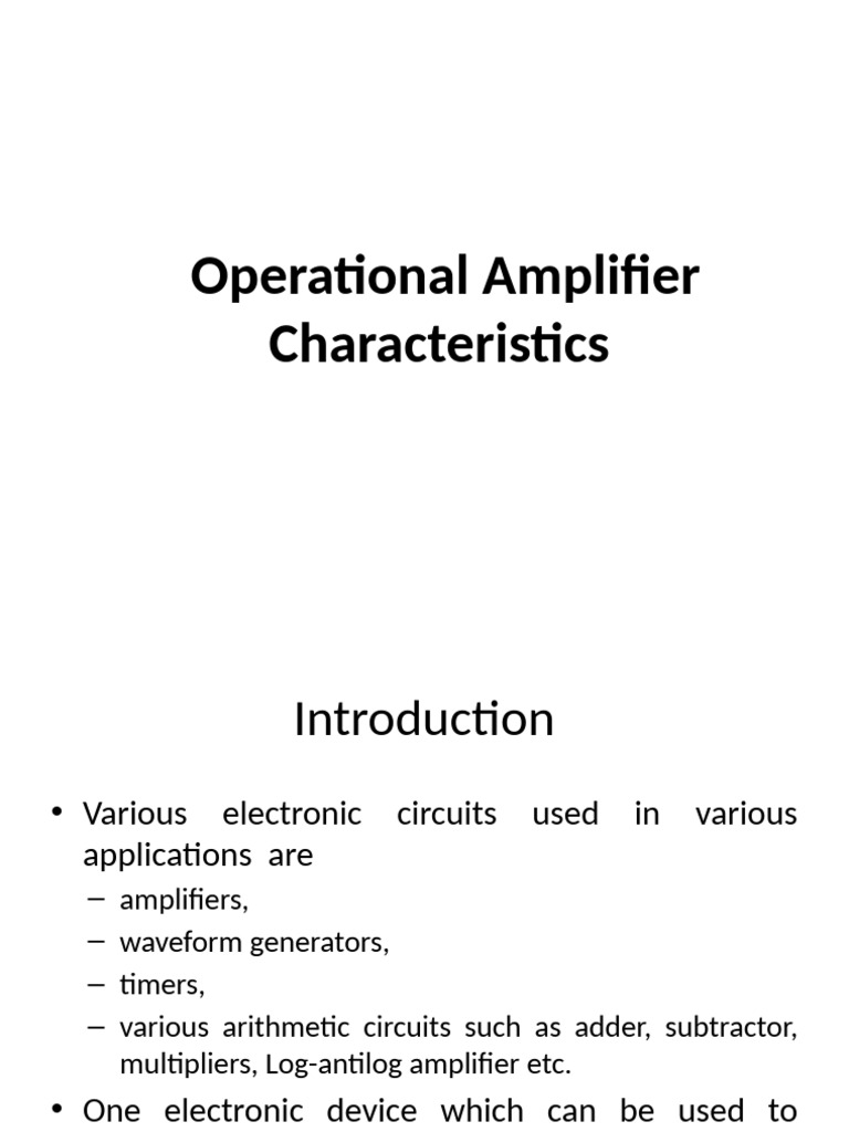 Operational Amplifiers | PDF