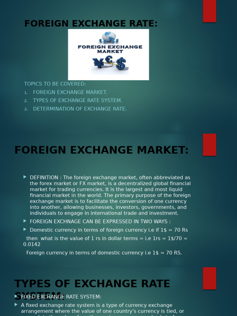 Understanding Foreign Exchange Rates | PDF | Exchange Rate | Floating ...