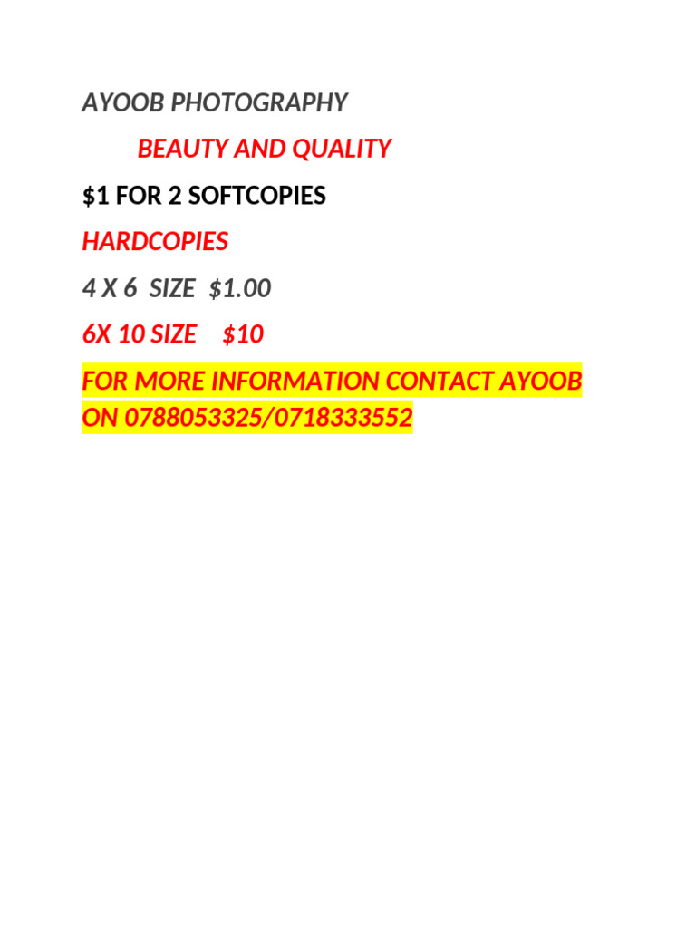 Ayoob Photograph1 | PDF