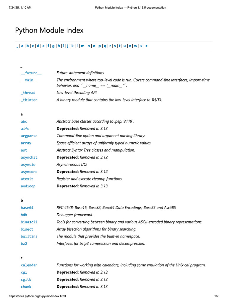 Python Builtin Module | PDF