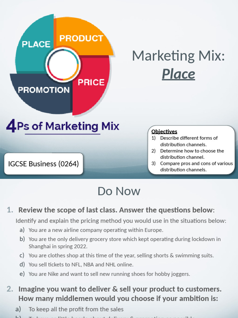 Marketing Mix:: Place | PDF | Retail | Advertising