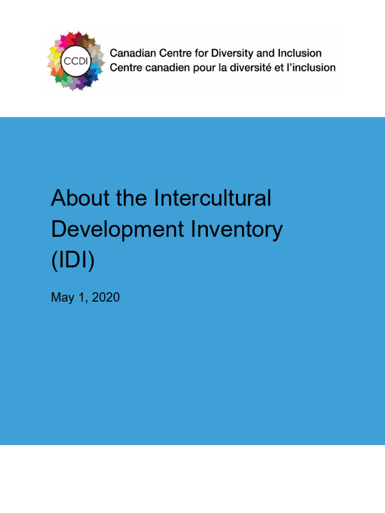 Intercultural Development Inventory Overview | PDF | Validity ...
