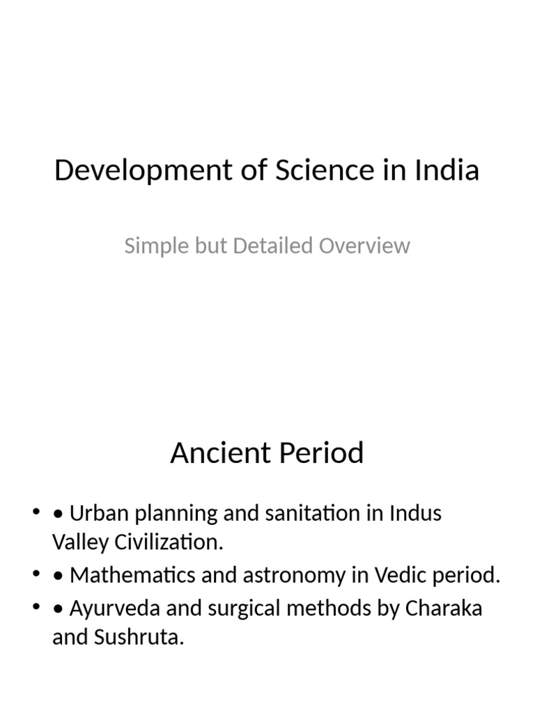 Evolution of Science in India | PDF