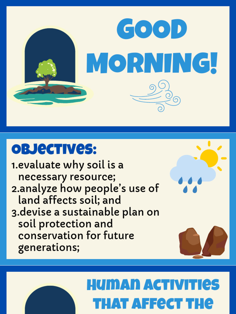 Human Activities That Affect The Quality of Soil SOIL CONSERVATION For ...
