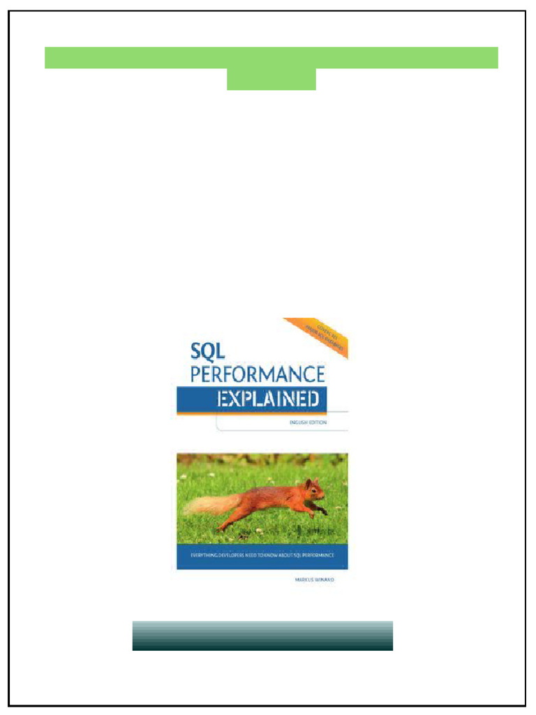 SQL Performance Explained Markus Winand Online PDF | PDF | Database Index | Databases