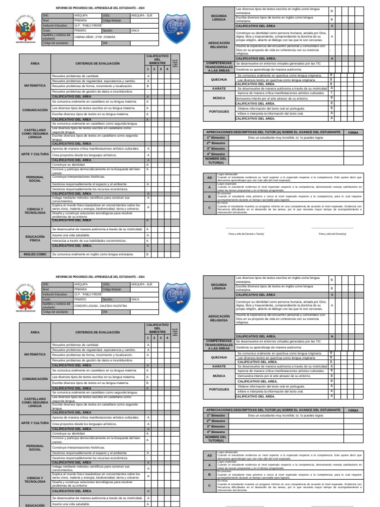 Informe Pablo Freire 2025 Actual | PDF | Maestros | Segundo lenguaje