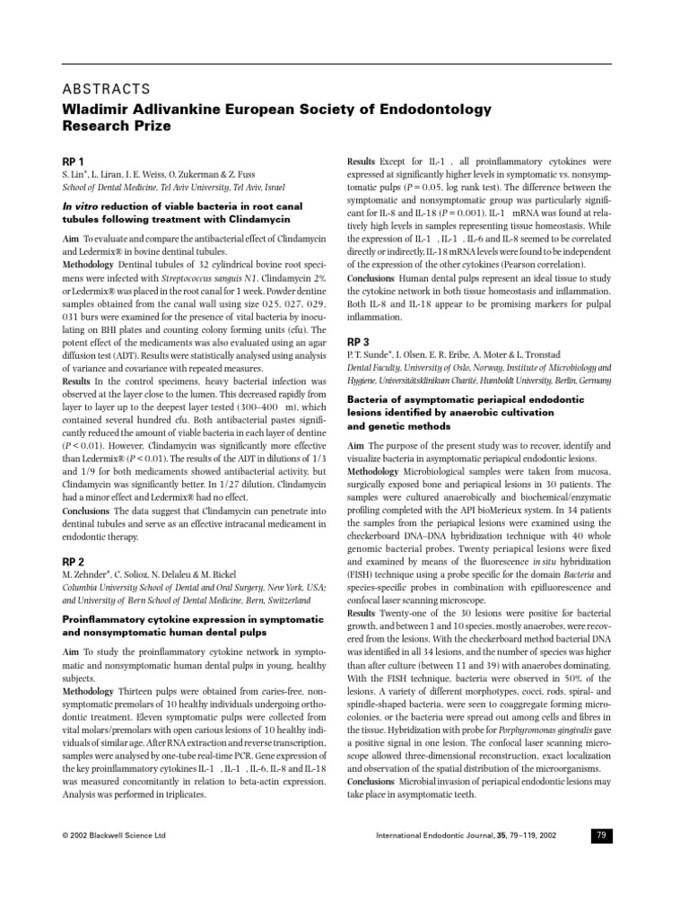 2002-International Endodontic Journal | PDF | Microbiology | Medical ...