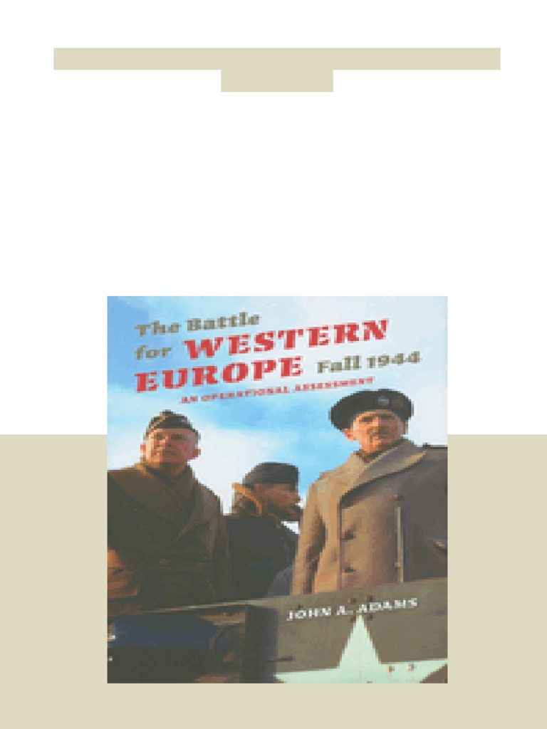 Western Europe Fall 1944 Assessment | PDF