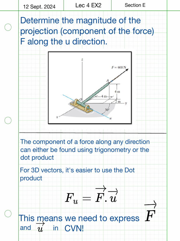 Force Projection Calculation in 3D | PDF