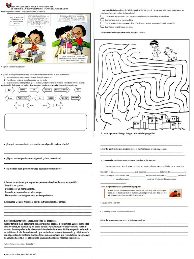 El Perdón y la Reconciliación en la Educación | PDF | Perdón