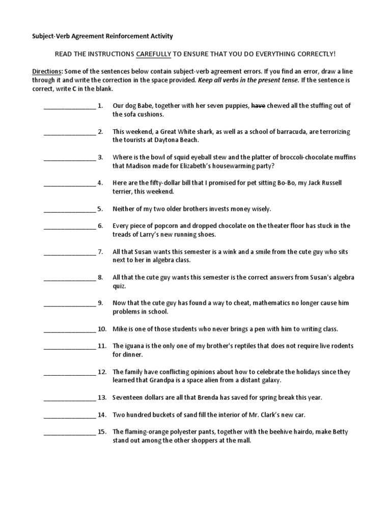 SVA Reinforcement Worksheet | PDF | Teaching Methods & Materials