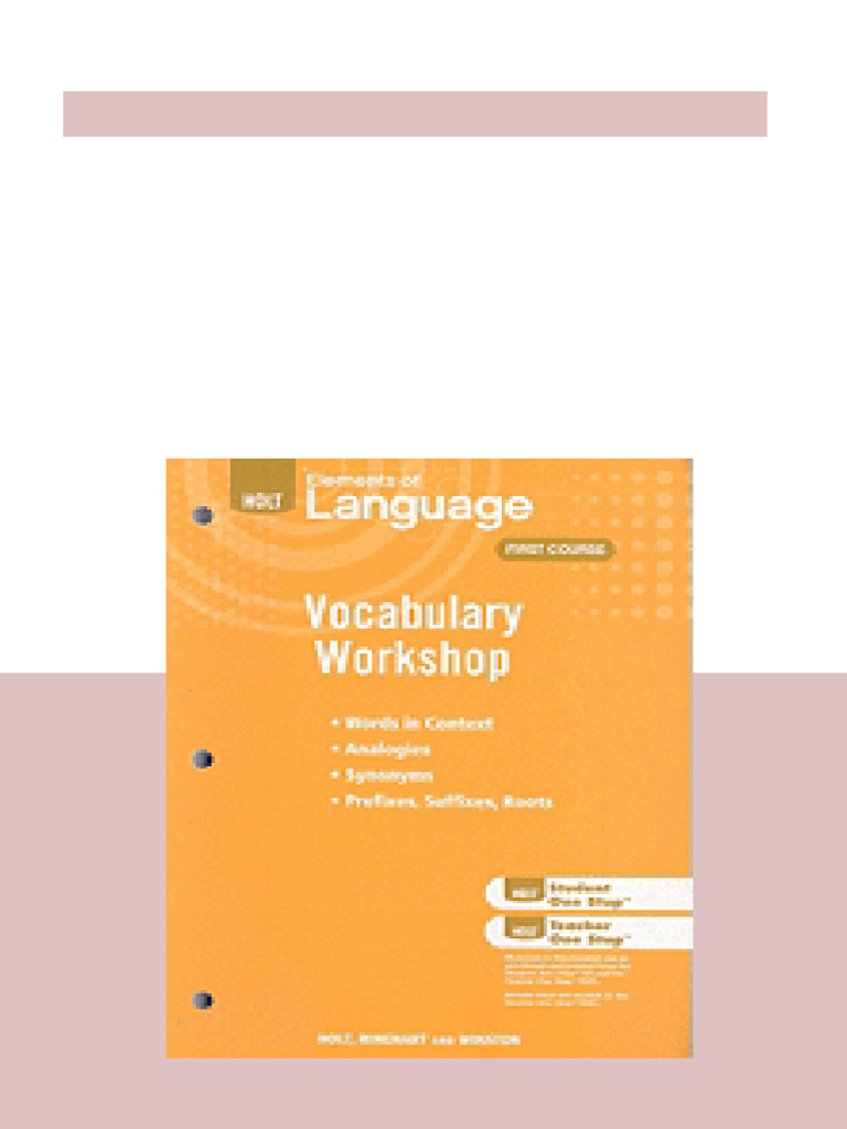 Holt Traditions Vocabulary Workshop | PDF