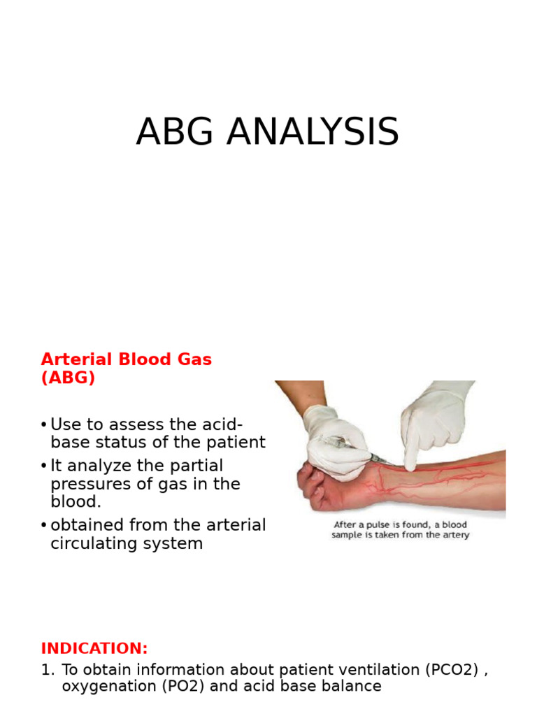 Week 5 5 Abg Analysis | PDF | Clinical Medicine | Medical Specialties