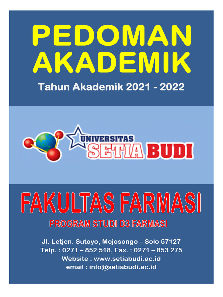 d3 Farmasi Pedoman Akademik 2021 2022-Dikompresi | PDF