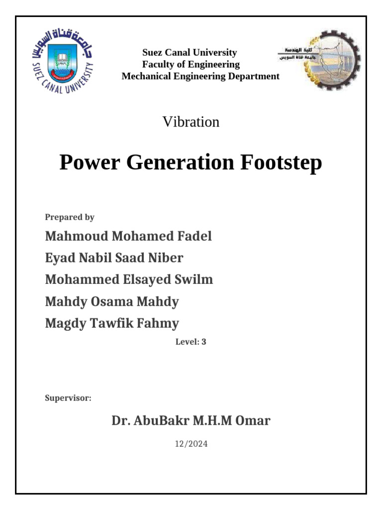 Power Generation Footstep | PDF | Gear | Electric Generator