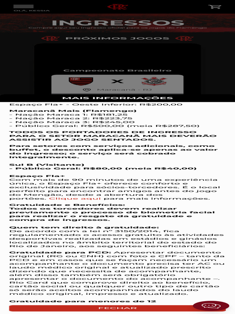 Ingressos Flamengo Compre Ingressos para Jogos Do Flamengo | PDF