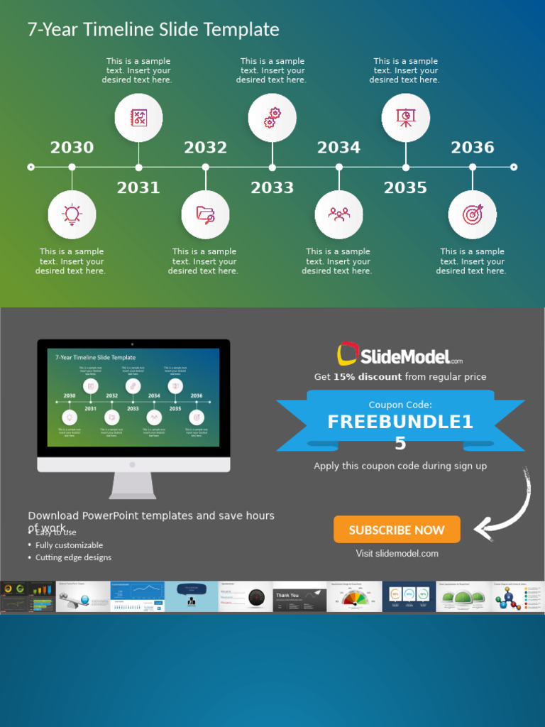 FF0558!01!7 Year Horizontal Timeline Design Slide Template 16x9 1 | PDF