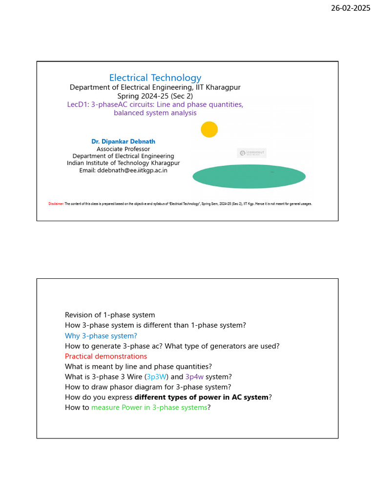 LecD1 EE11003 ET 3phase Intro 27.02.25 DDN | PDF | Quantity ...