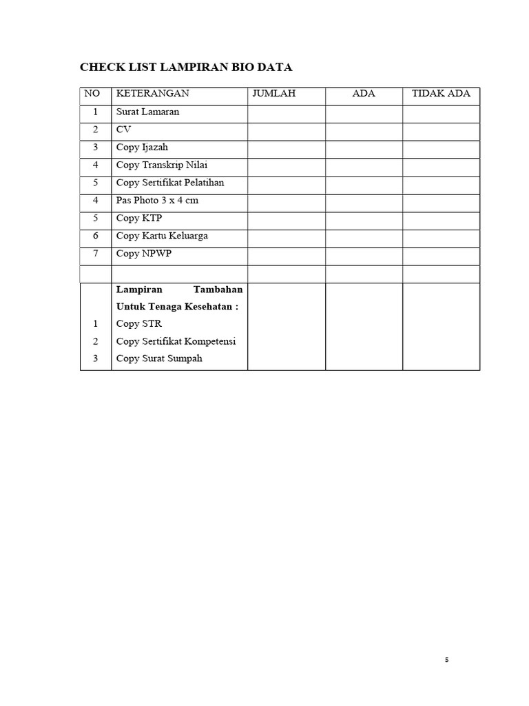 Lampiran Biodata | PDF