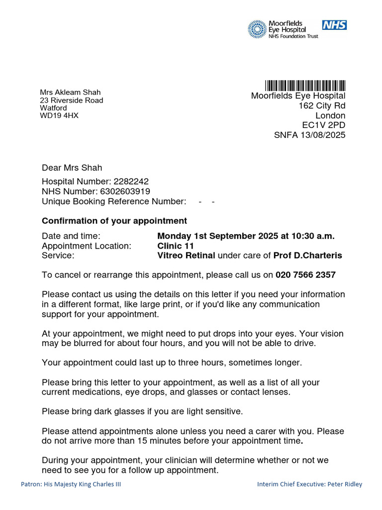 Letter 2025 08 13 | PDF | Eye | Light