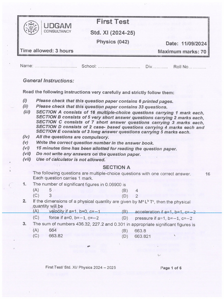 Sample Physics | PDF