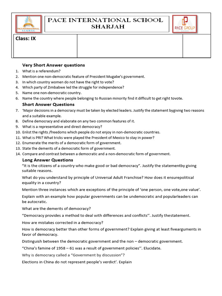 Understanding Democracy: Key Concepts | PDF