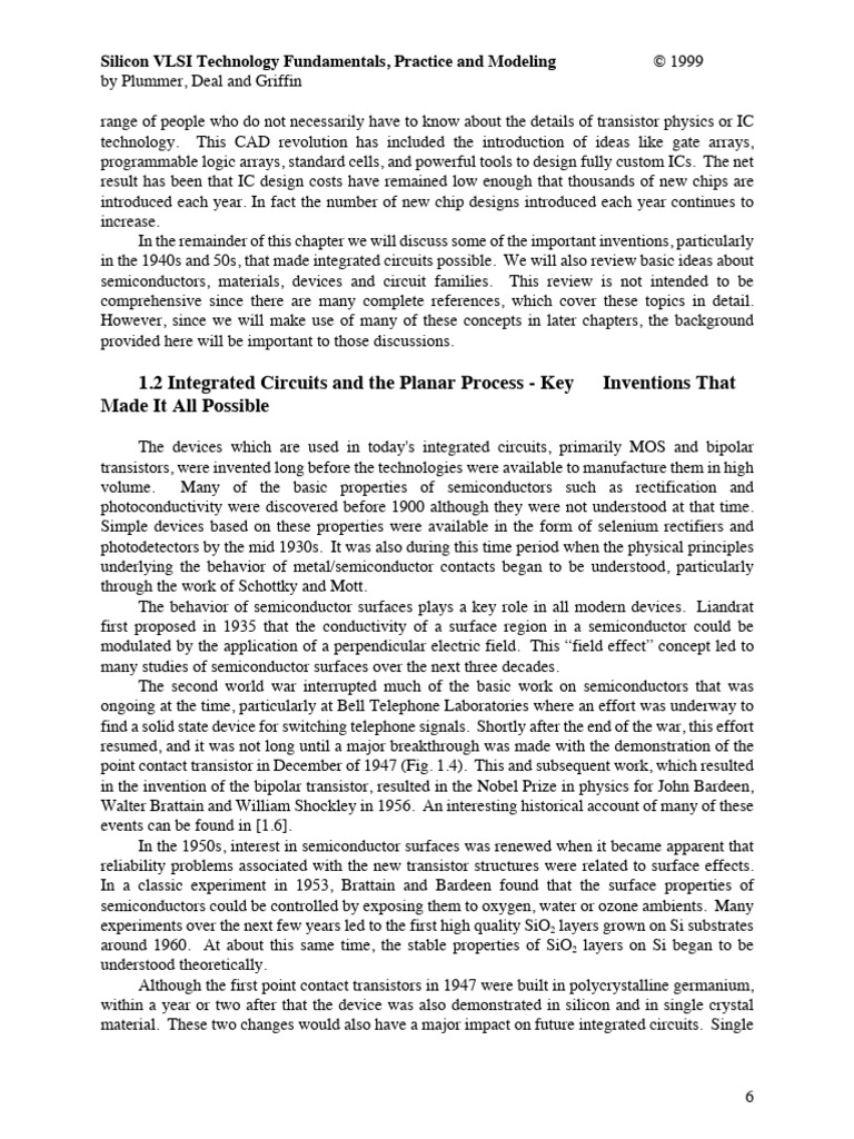 Silicon VLSI Technology Overview | PDF | Integrated Circuit | Transistor