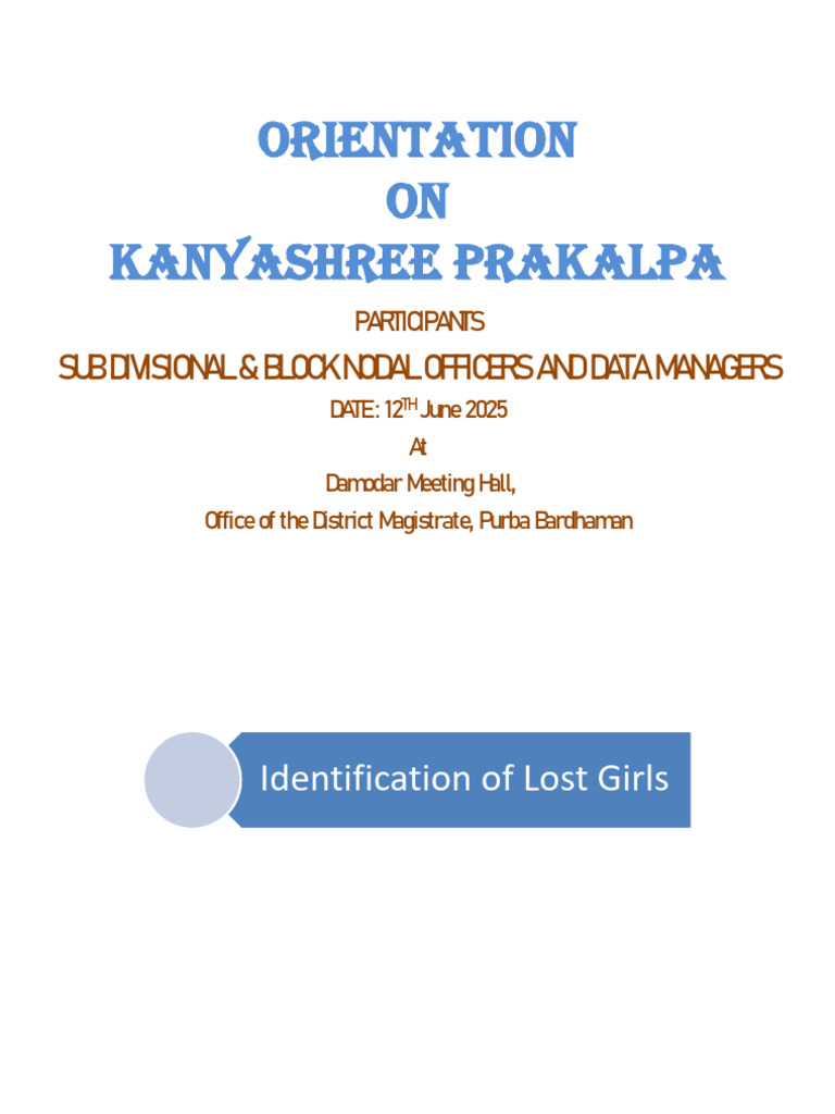 Kanyashree Prakalpa 2024-25 Overview | PDF