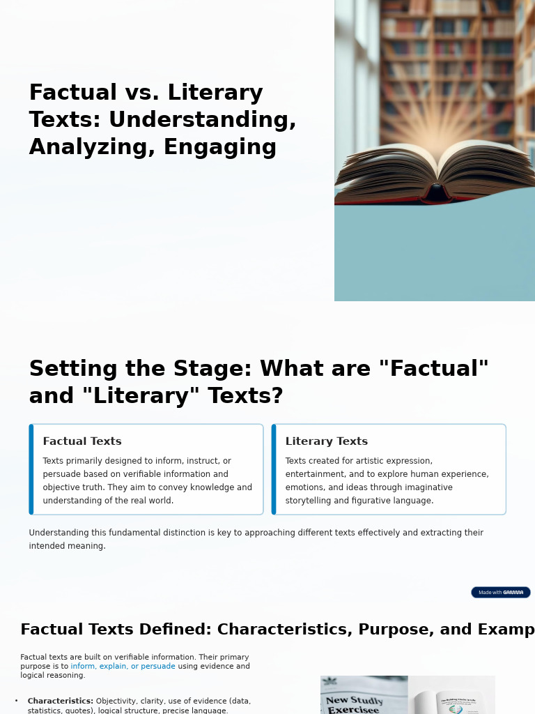 Understanding Factual Texts | PDF | Critical Thinking | Narrative