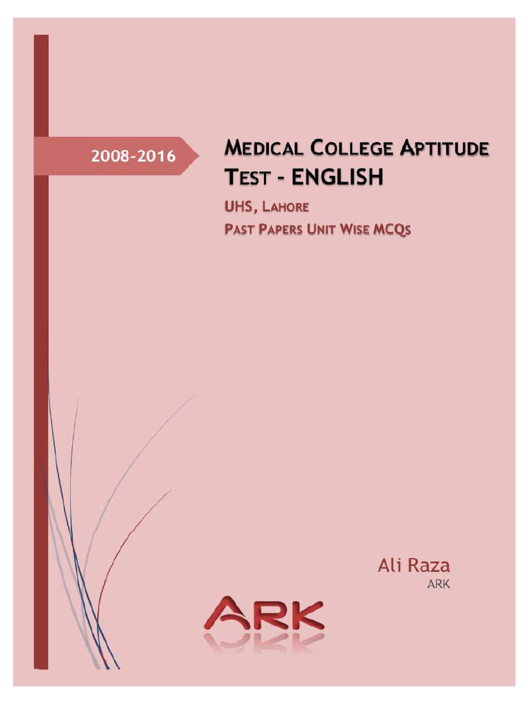 Mdcat Unit Wise Past Papers 2011 2016 by Ali Raza Kamal Ark n75 113 Converted Merged Compressed ...