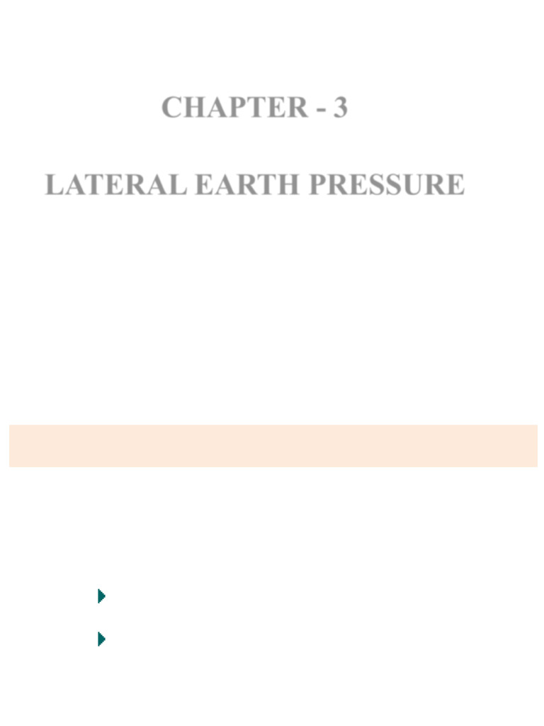 Lateral Earth Pressure in Soil Mechanics | PDF | Mechanics | Applied ...