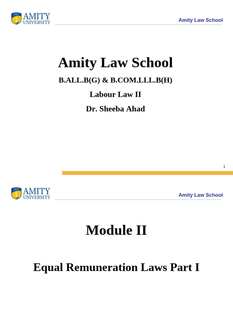 Equal Remuneration Laws | PDF | Equal Pay For Equal Work | Employment