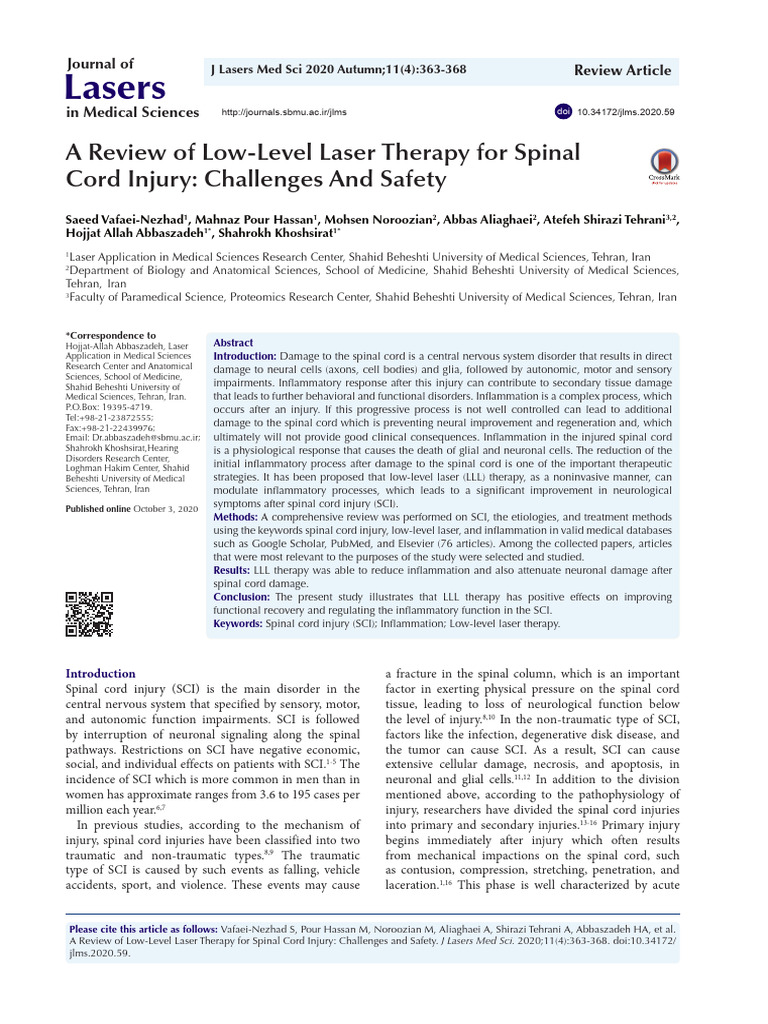 Jlms 11 363v | PDF | Spinal Cord Injury | Inflammation