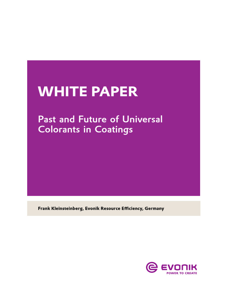 Universal Colorants in Coatings: Insights | PDF | Paint | Emulsion