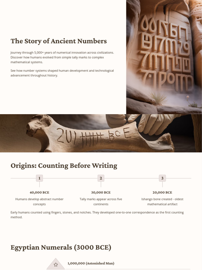 Evolution of Ancient Number Systems | PDF | Numbers | Mathematics