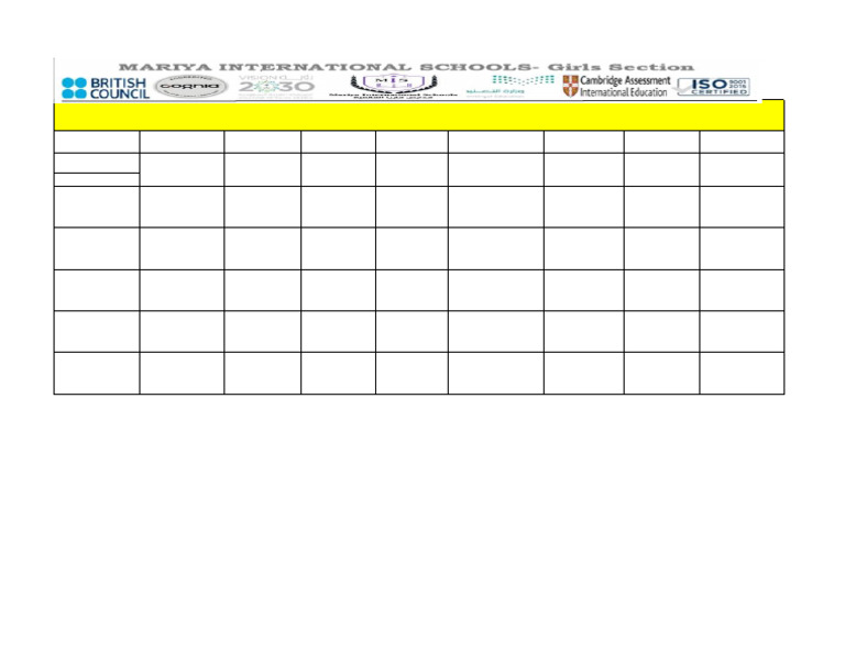 4C Class Timetable 2025-26 | PDF