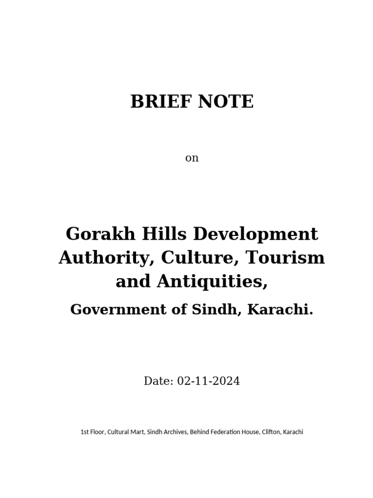 Gorakh Hills Development Overview | PDF | Sindh | Karachi