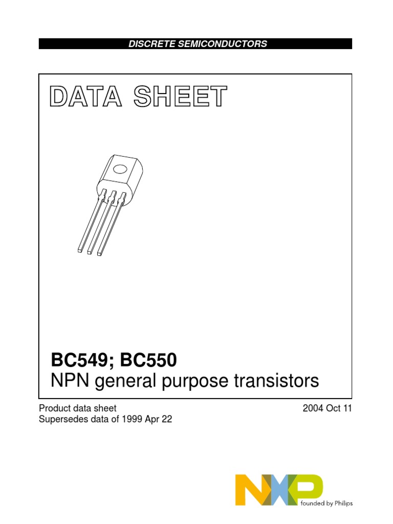 Data Sheet: BC549 BC550 | PDF