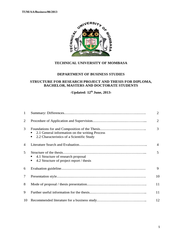 Sob Project Format Guidelines | PDF | Thesis | Deductive Reasoning